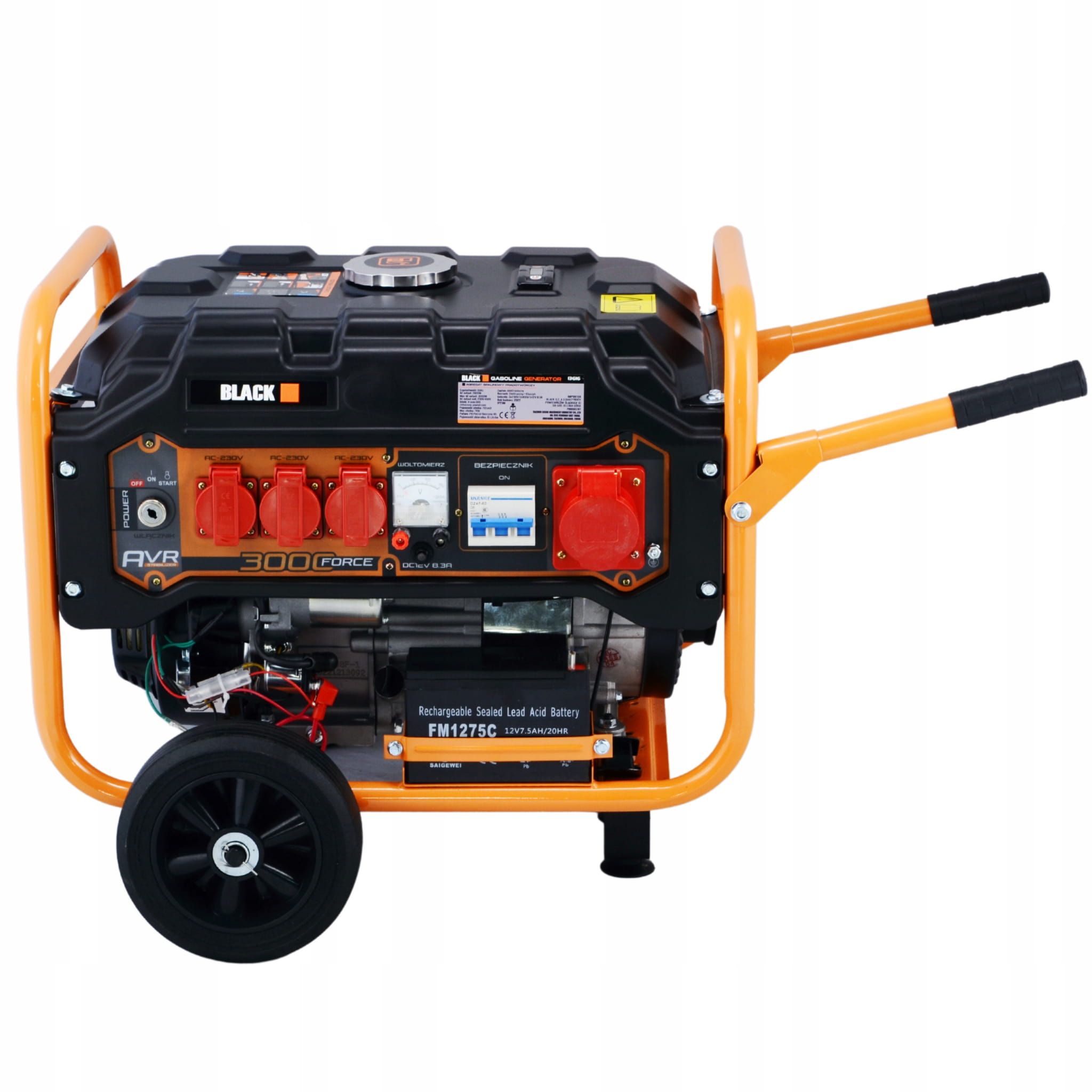 AGREGAT PRĄDOTWÓRCZY 3000W AVR 7HP 230/400V BLACK BLACKTOOLS.PL